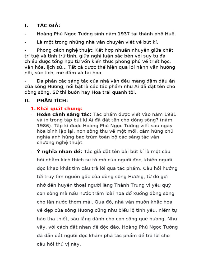 Ai đã đặt tên cho dòng sông | PDF