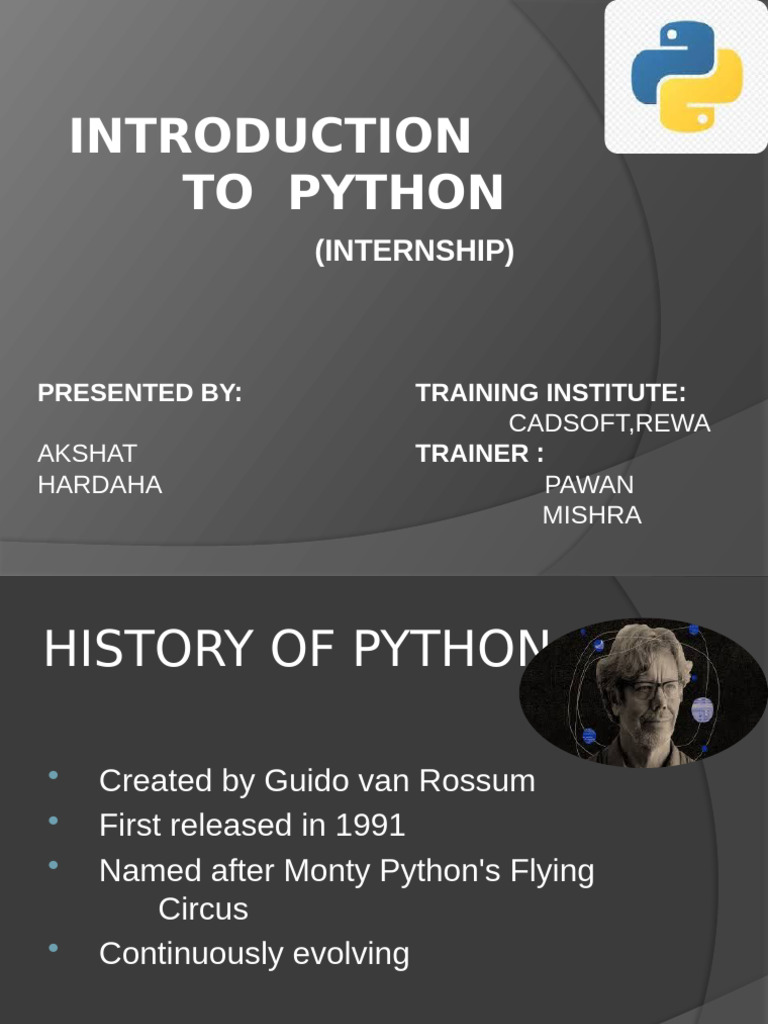 Introduction To Python | PDF