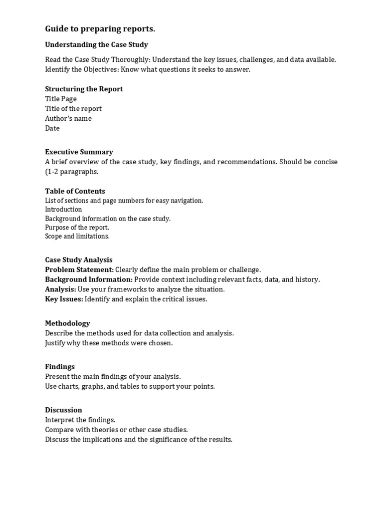 Guide to prepare report | PDF