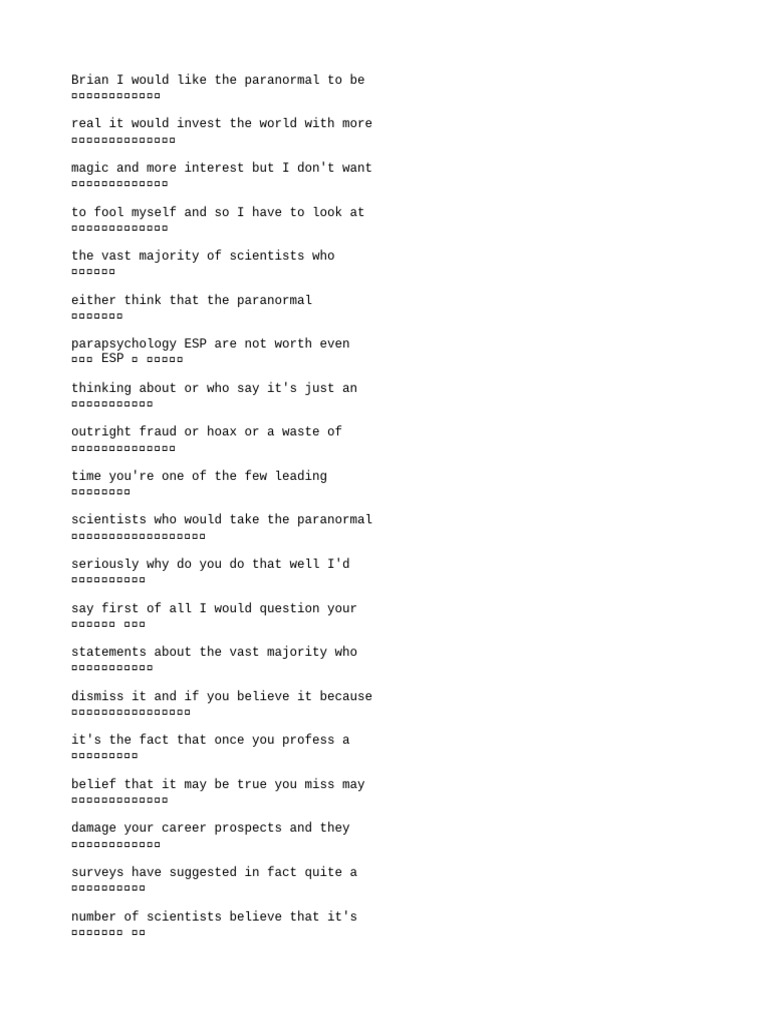 (English (Auto-Generated) - Chinese Simplified) Brian Josephson - Is ESP A Window On A Larger ...