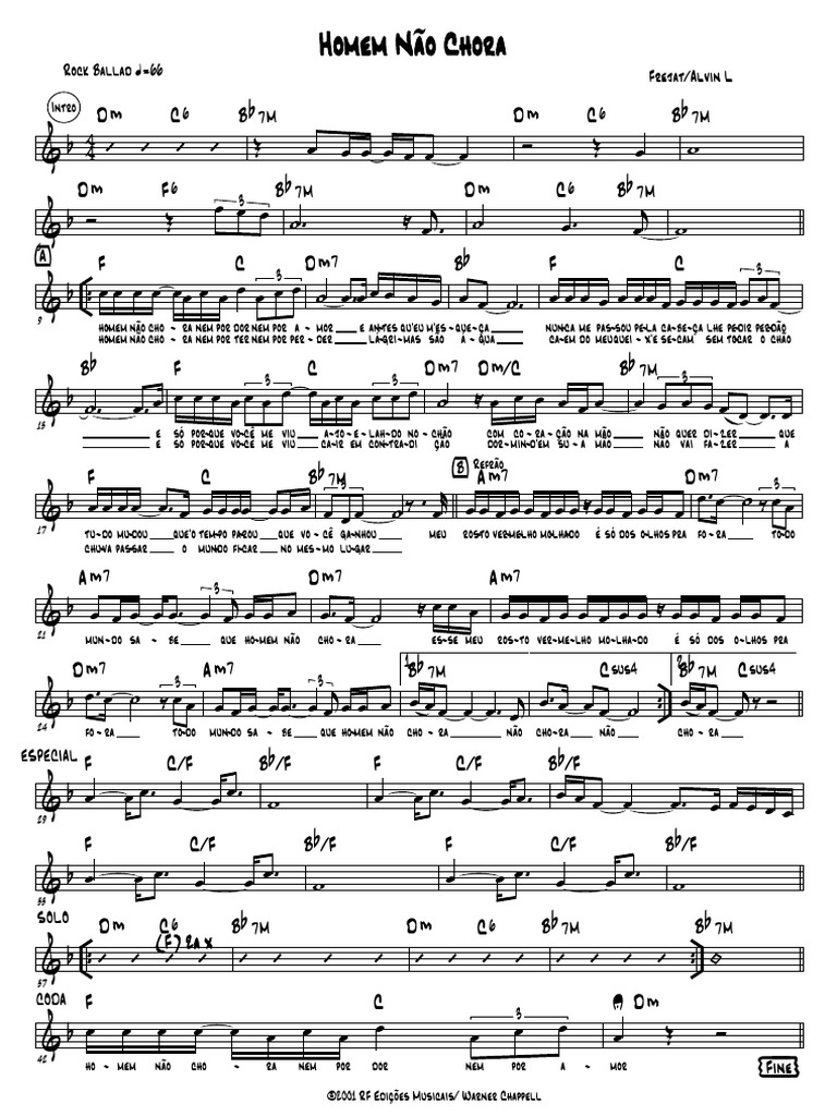 [superpartituras.com.br]-homem-nao-chora | PDF