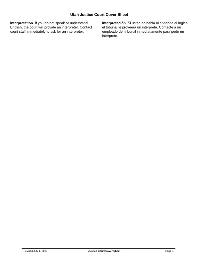 Justice Court Cover Sheet | PDF | Justice | Crime & Violence