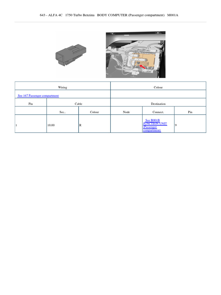 M001A BODY COMPUTER (Passenger Compartment) | PDF