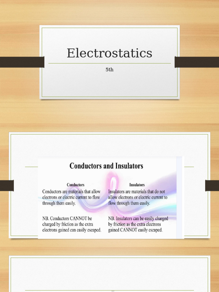Electrostatics PPT | PDF