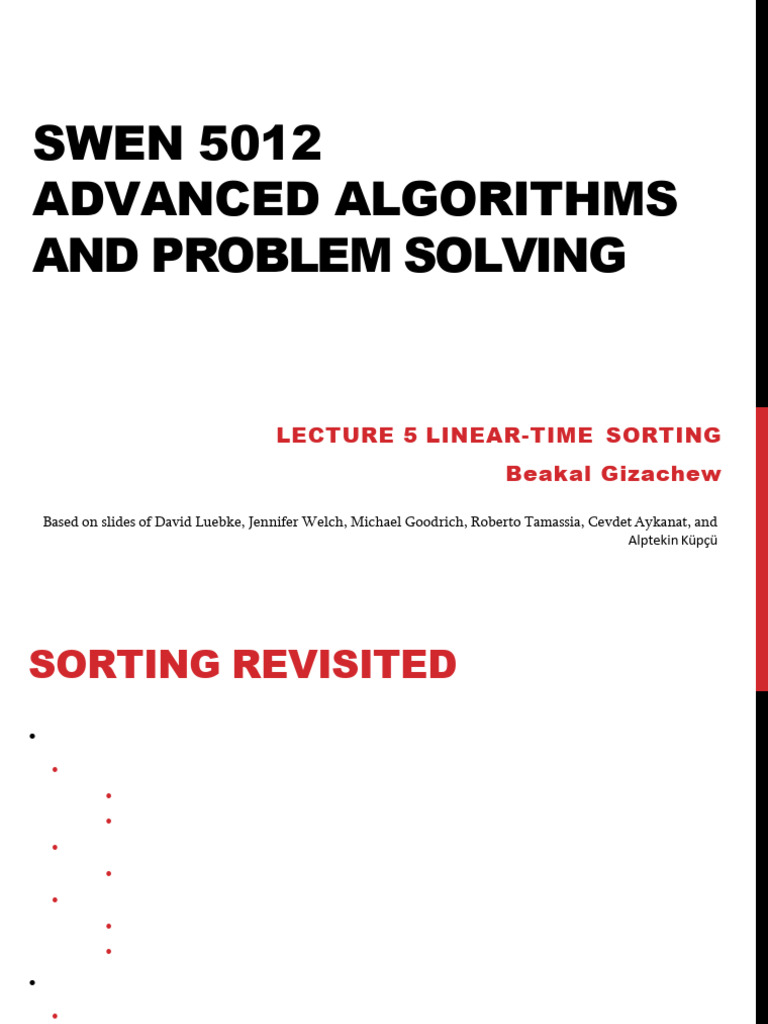 Lecture 5 Soriting Revisited (Heap and Linear Searches) | PDF | Theoretical Computer Science ...