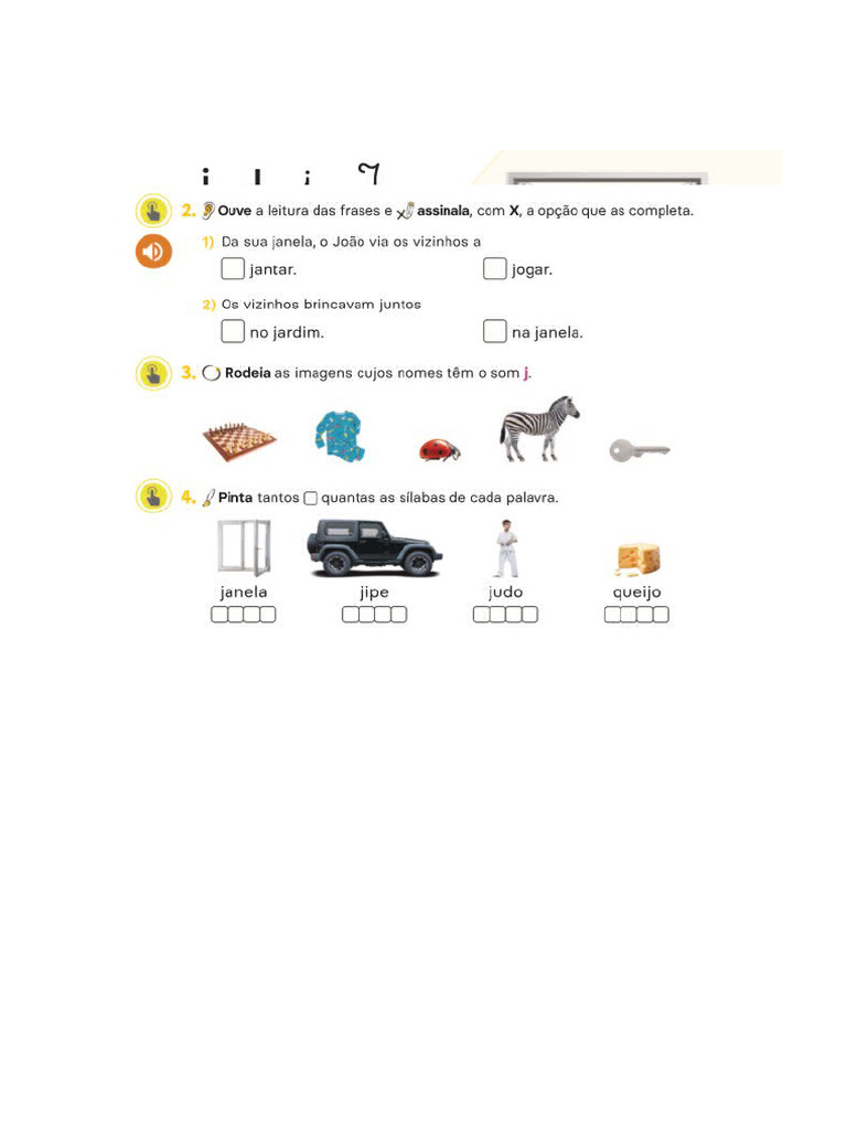 Ficha Letra J | PDF