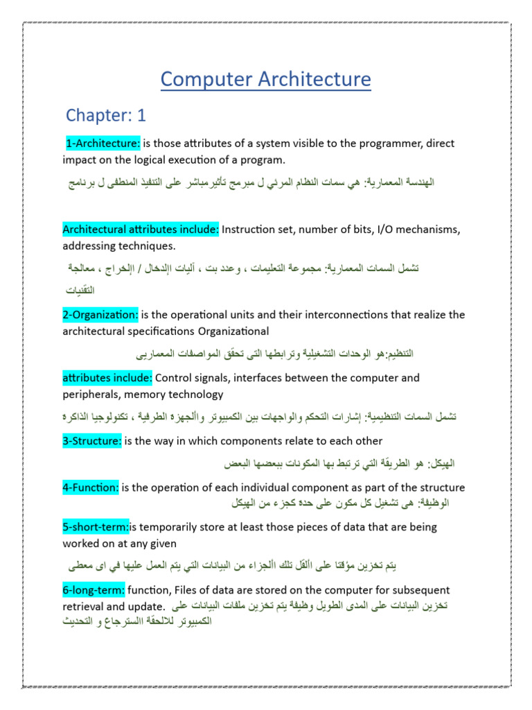 Computer Architecture For Final | PDF | Input/Output | Central Processing Unit