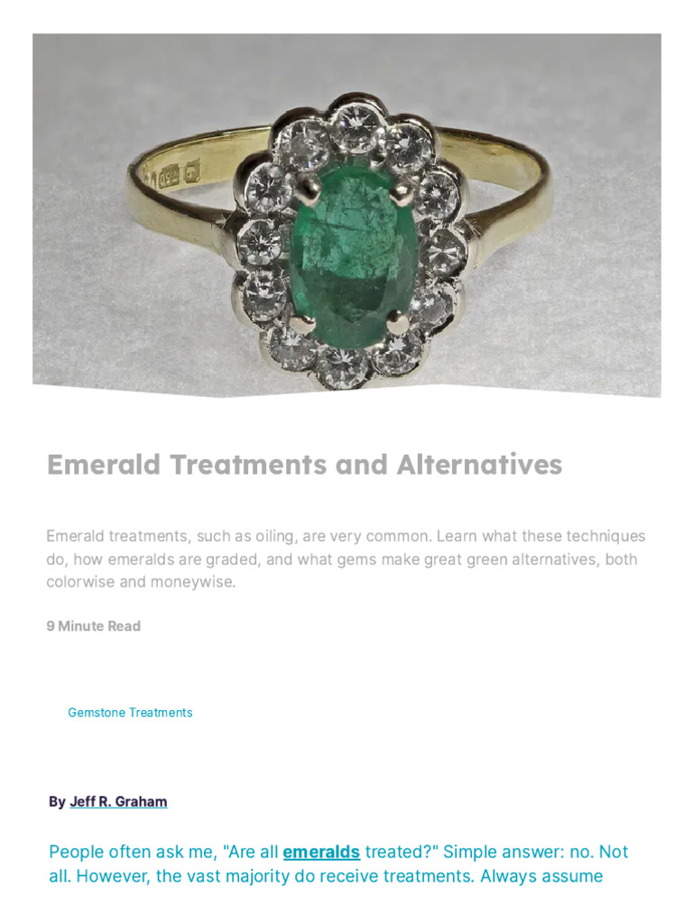 Understanding Emerald Treatments and Alternatives | PDF | Gemstone ...