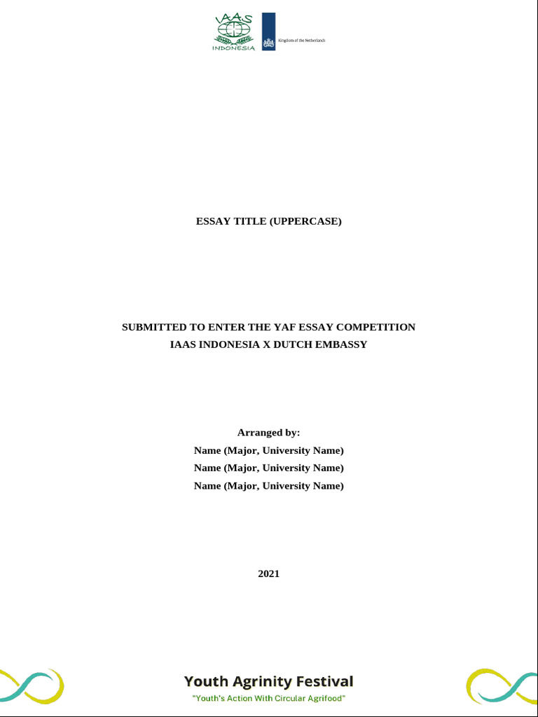 Template Essay Yaf | PDF