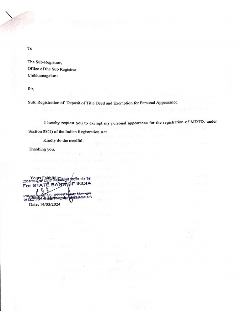 Exemption Letter | PDF