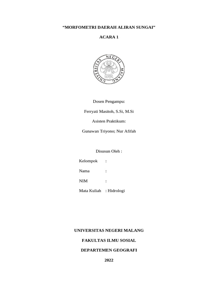 Morfometri Daerah Aliran Sungai | PDF
