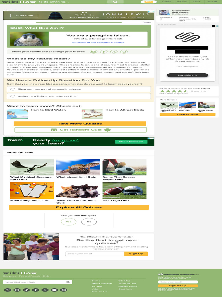 What Bird Am I Quiz - WikiHow | PDF
