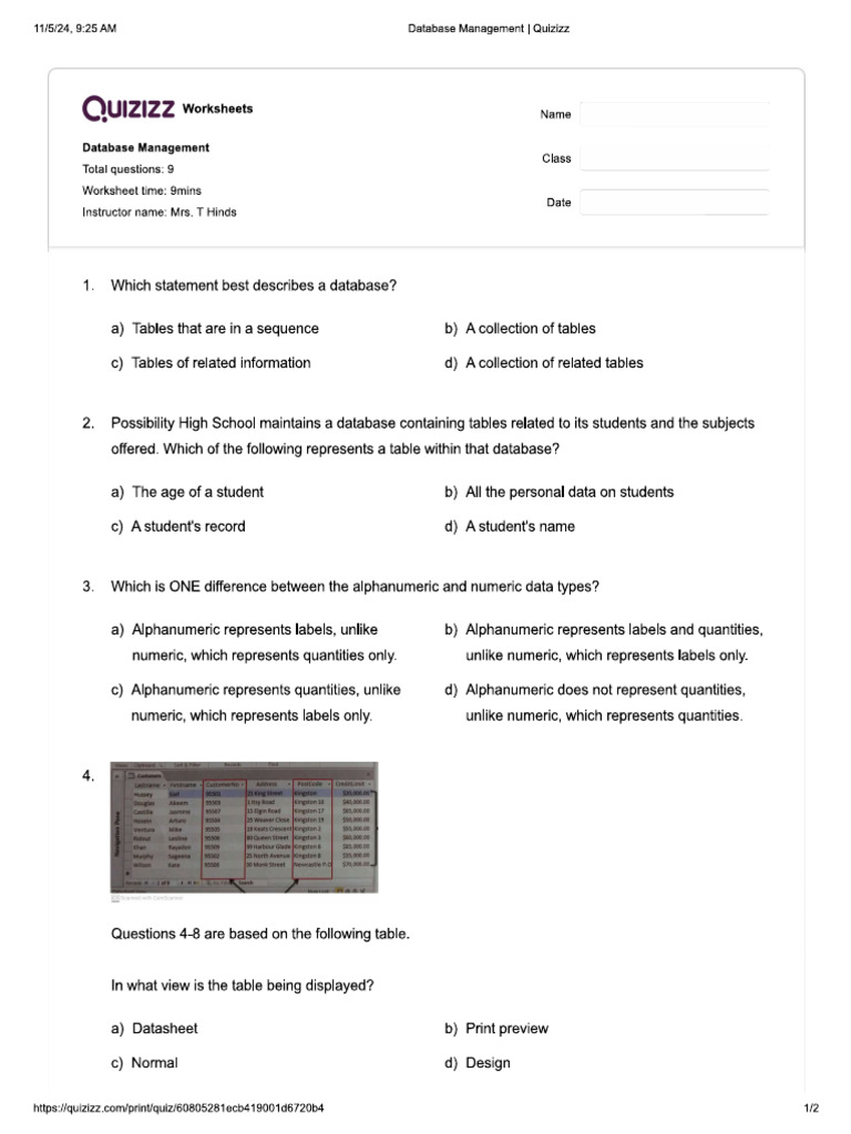 Database Activity 2 | PDF