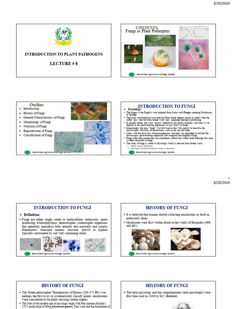 Fungi As Plant Pathogens | PDF | Fungus | Sexual Reproduction