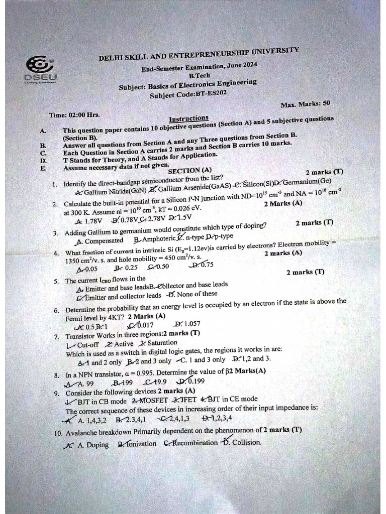 (1st Sem) End Sem PYP | PDF