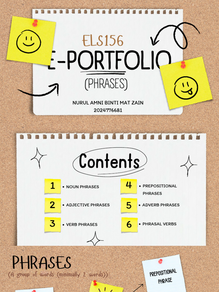 Grammar: Types of Phrases Notes | PDF | Noun | Adverb