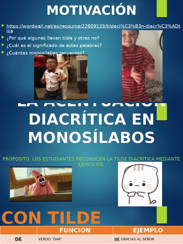Acentuación Diacrítica en Monosílabos | PDF | Pronombre | Lingüística