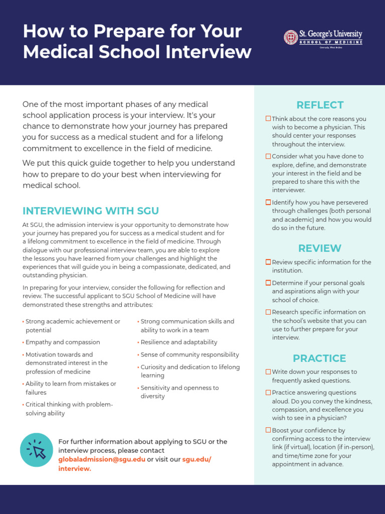 How To Prepare For Your Medical School Interview | PDF | Medical School ...