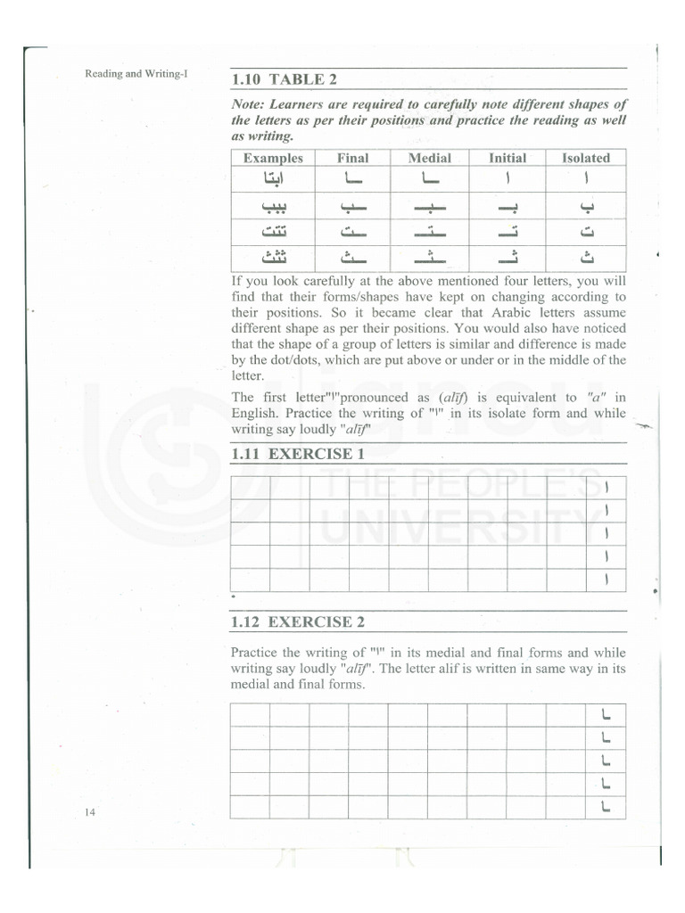 Unit-1 - Common Arabic Words | PDF | Orthography | Languages Of Israel