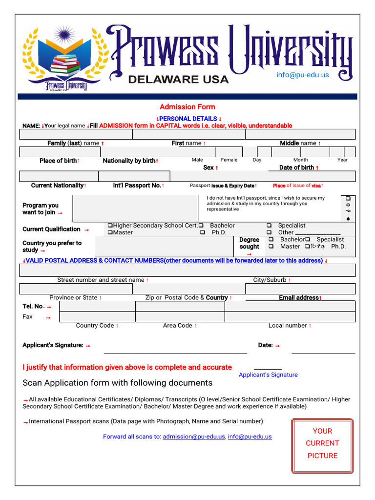 Pu Adm Form | PDF