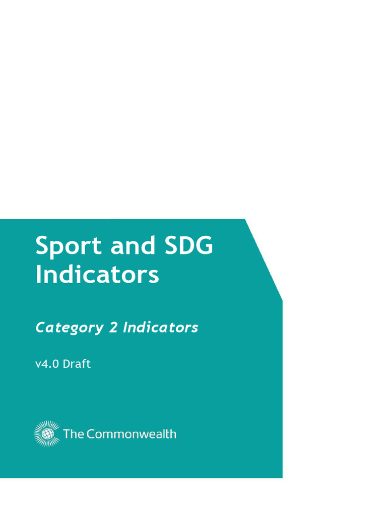 Sport and SDG Cat2 Indicators (v4.0) | PDF | Gender Equality | Gender ...
