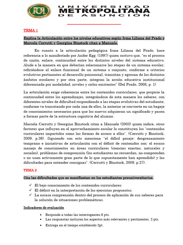 Articulacion Tarea III PS. | PDF | Cognición | Ciencia cognitiva