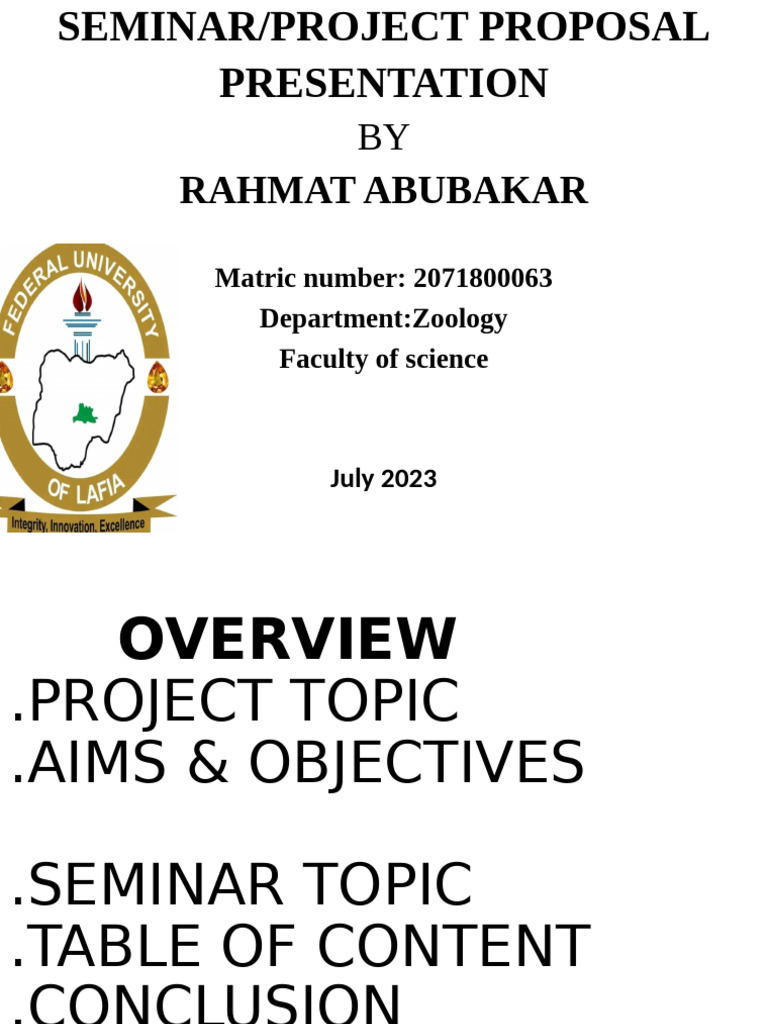 Project and Seminar | PDF