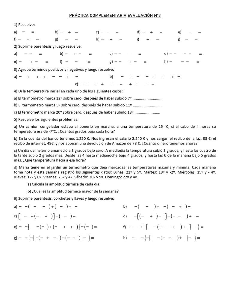 Práctica Complementaria Evaluación 3 | PDF