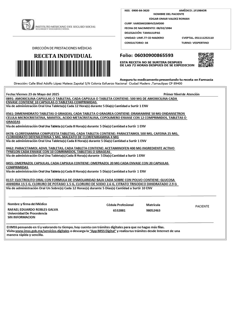 Receta Unidad 16 TAMPICO (2) | PDF | Tableta (Farmacia) | Química medicinal