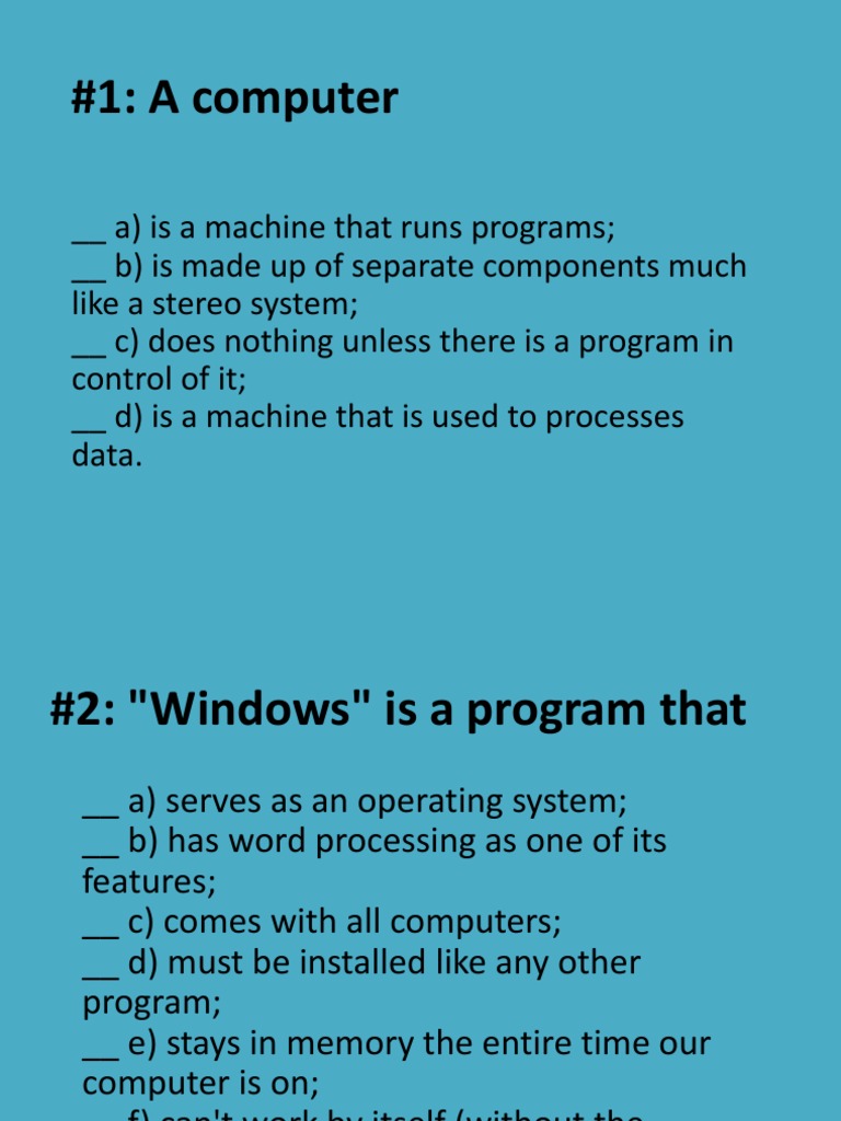 Understanding Computers | PDF | Computer Program | Programming