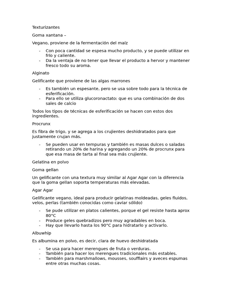 Texturizantes | PDF