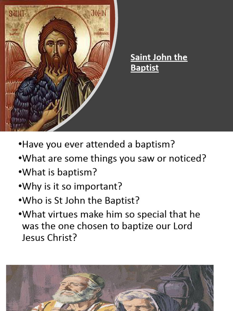 ST John The Baptist - Revised | PDF | John The Baptist | Jesus