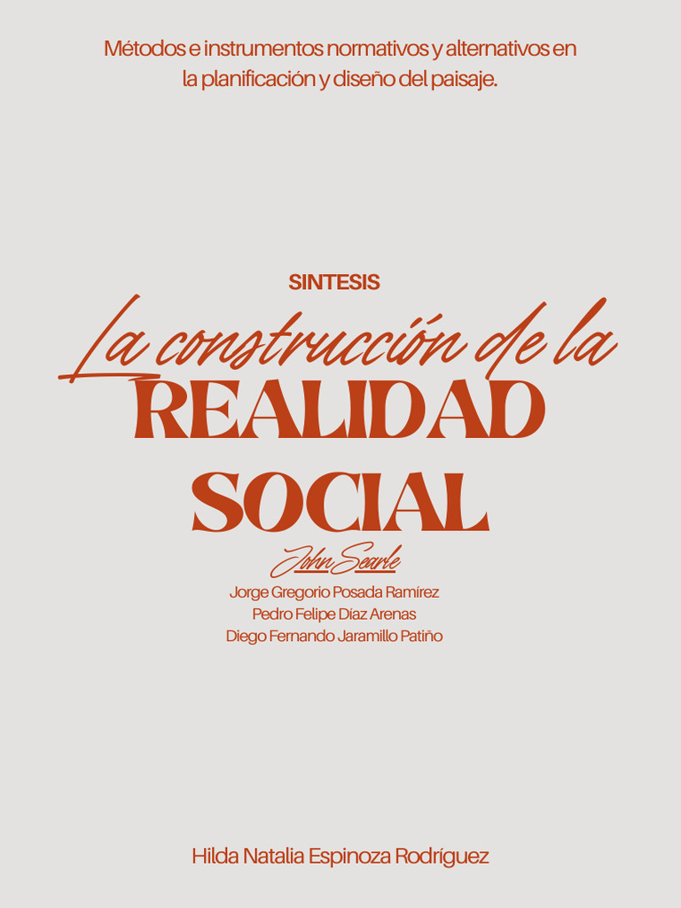 La Construcción de La Realidad Social | PDF | Mente | Realidad