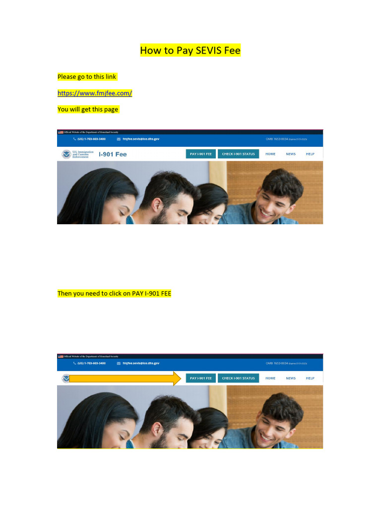 SEVIS Fee Payment | PDF