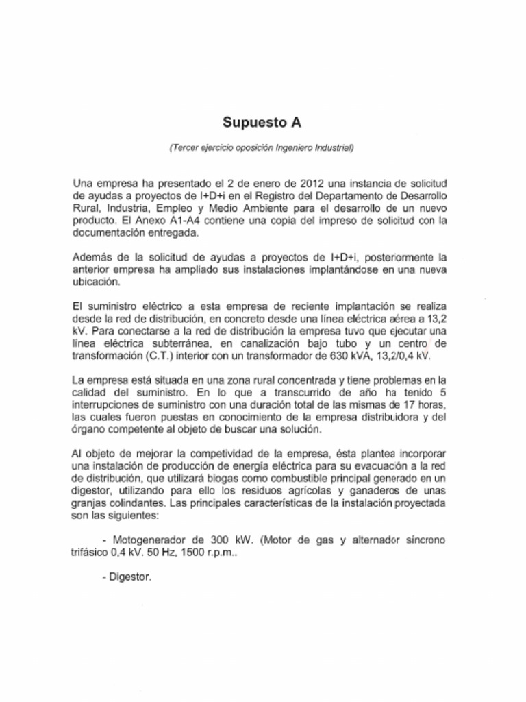 Tercer Ejercicio Supuesto A | PDF