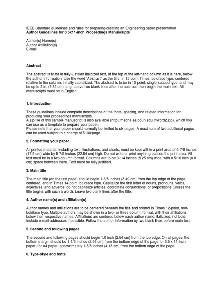 IEEE Standard Guidelines and Rules For Preparing | PDF