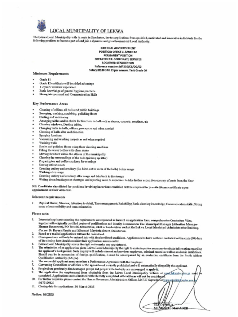 Officer Cleaner | PDF