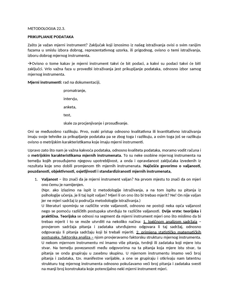 Metodologija 22 | PDF