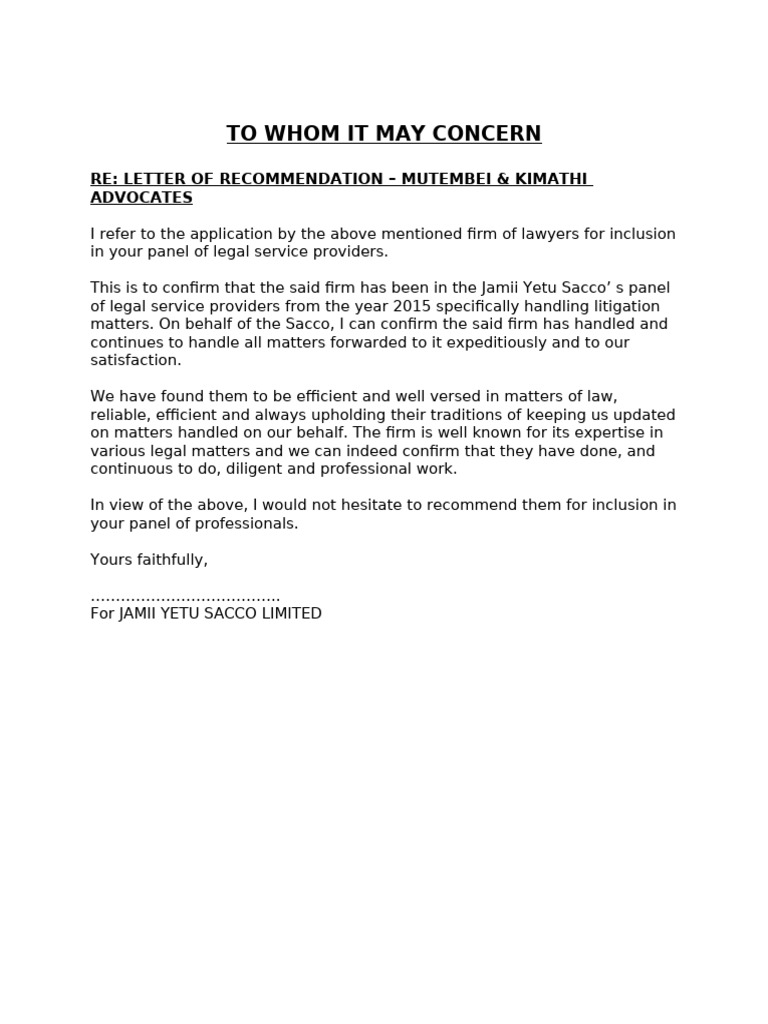 Recomendation Letter | PDF