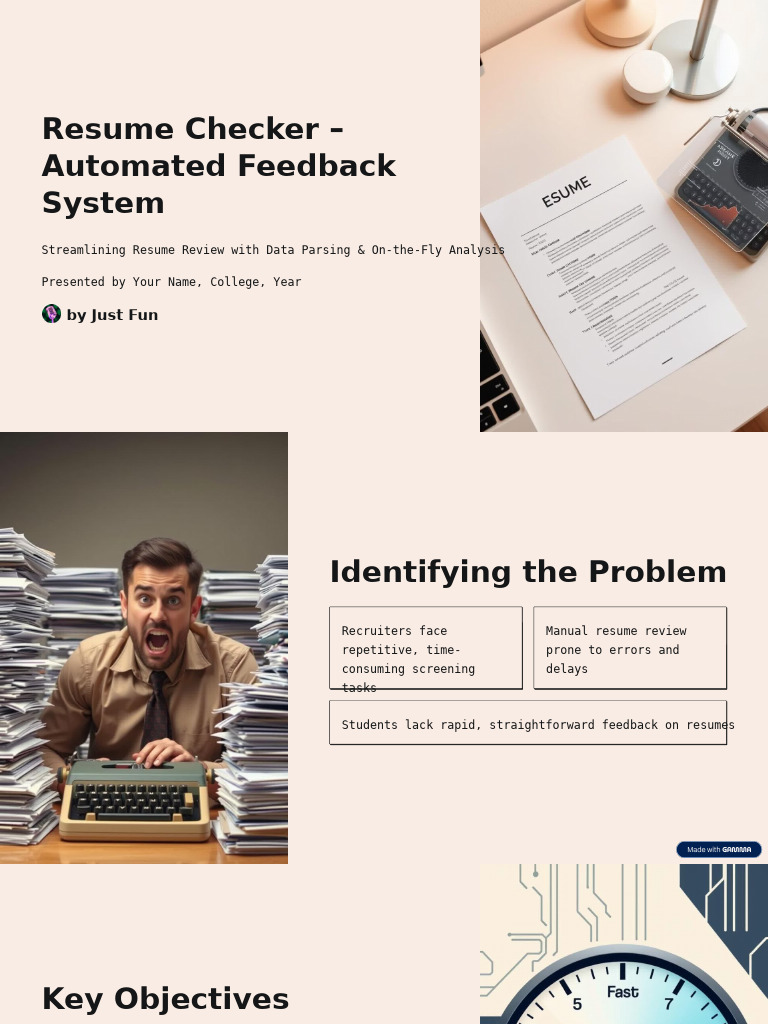 Resume Checker Automated Feedback System | PDF