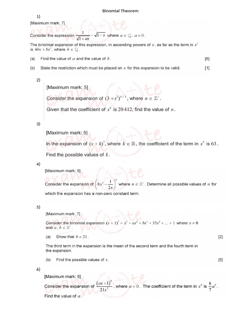 Binomial Theorem | PDF