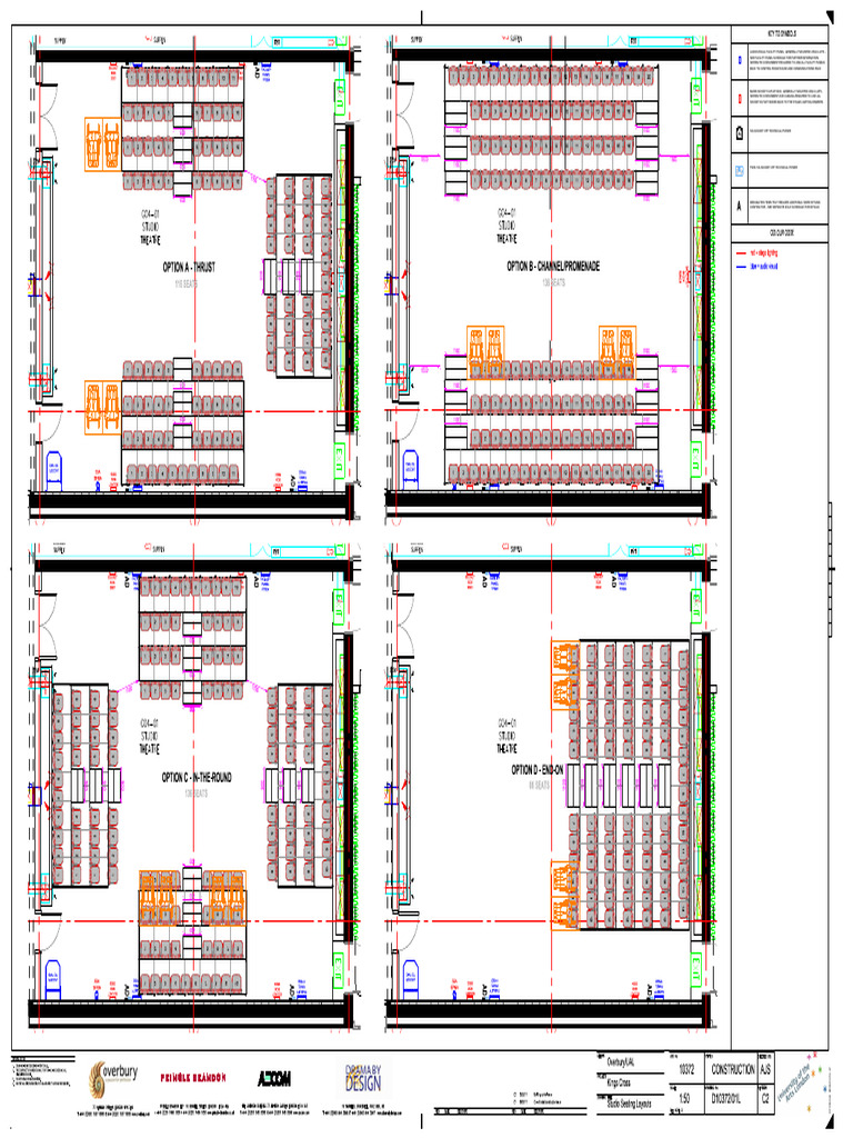 Studio Theatre Staging and Seating Drawing | PDF