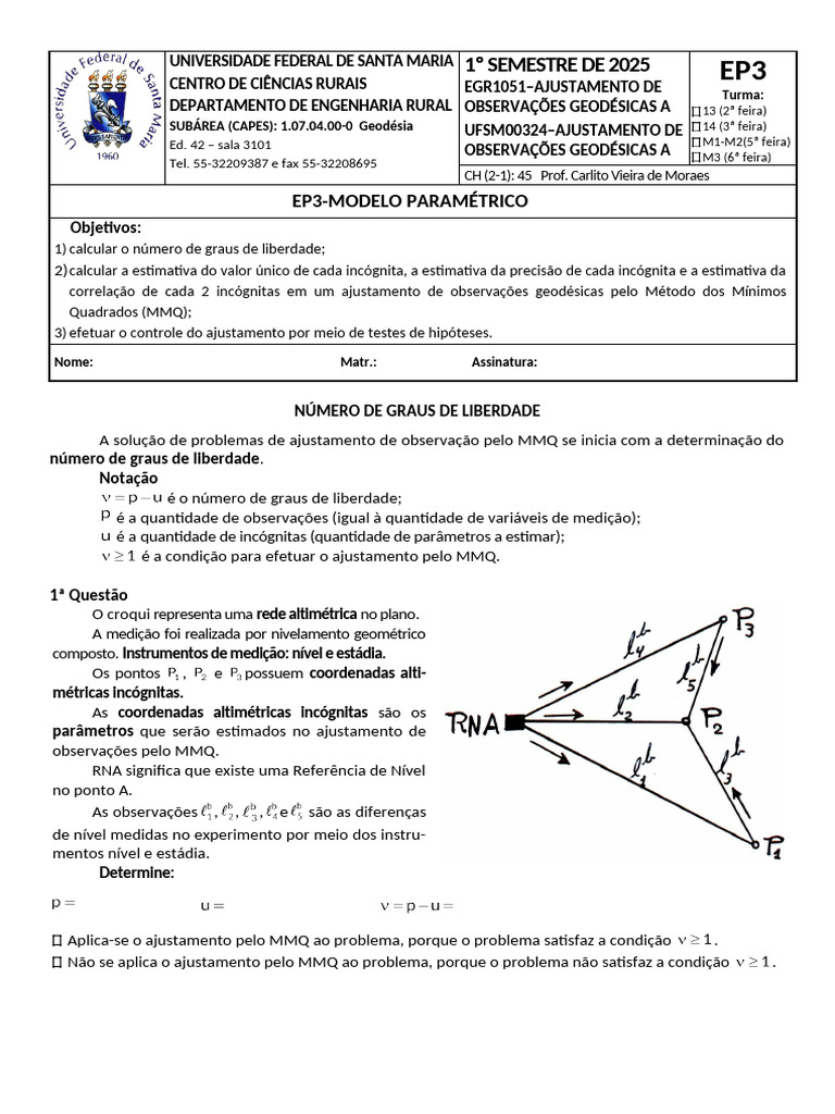 Ep3-Modelo Paramétrico - 1º Sem.2025 | PDF | Significado estatístico ...