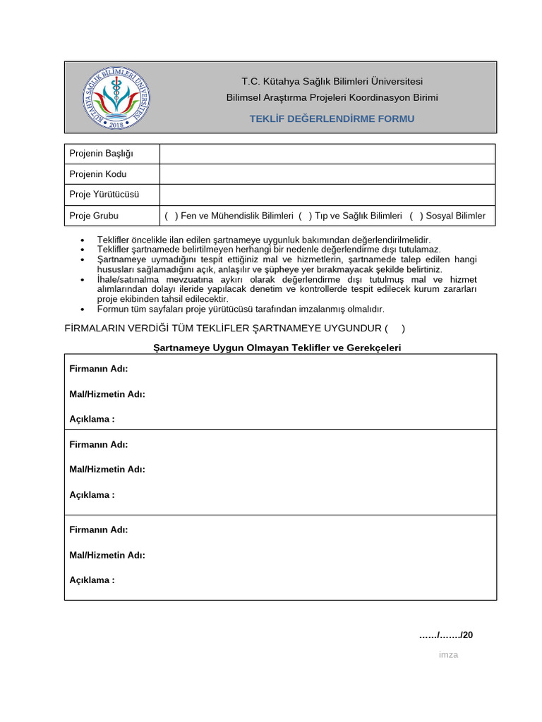Teklif Degerlendirme | PDF
