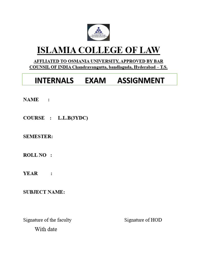 Assignment Format | PDF