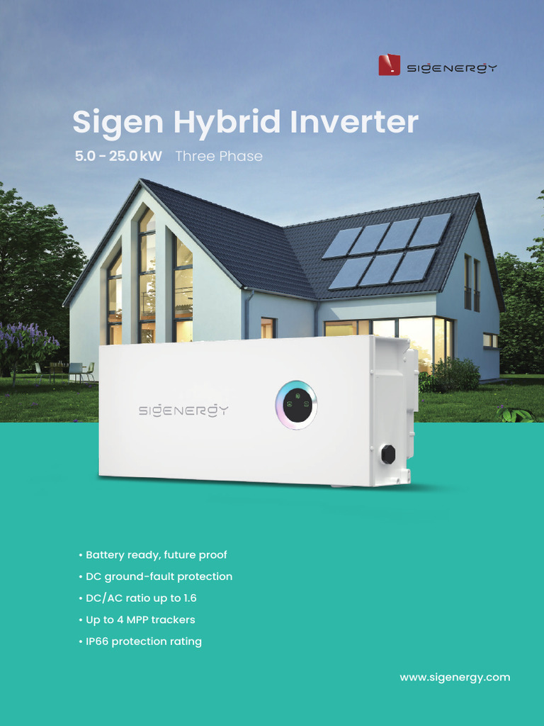 Datasheet - Sigen Hybrid Inverter TP | PDF