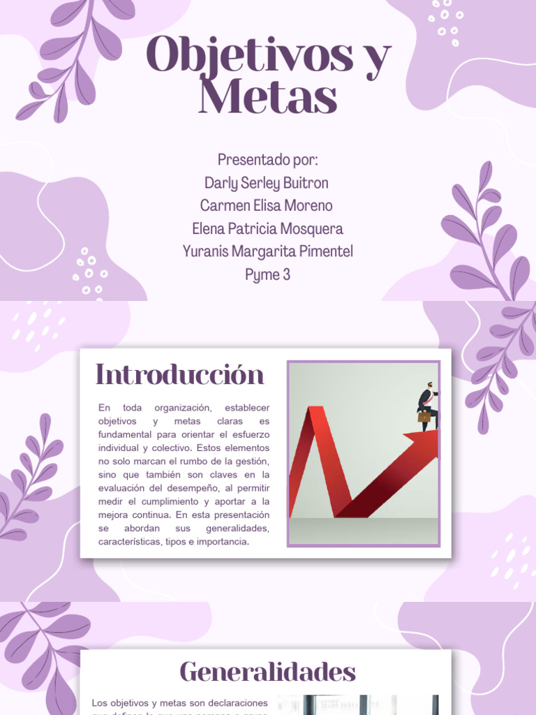 Objetivos y Metas | PDF | Evaluación de desempeño | Toma de decisiones