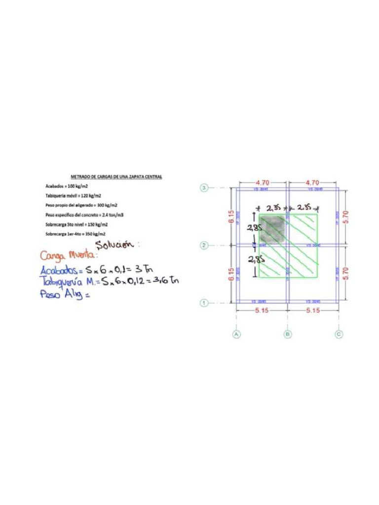 Metrado de Cargas para Una Zapata | PDF