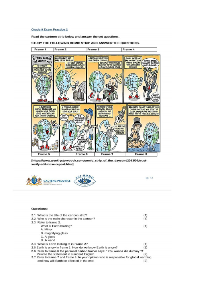 Grade 8&9 Visual Literacy and Summary | PDF