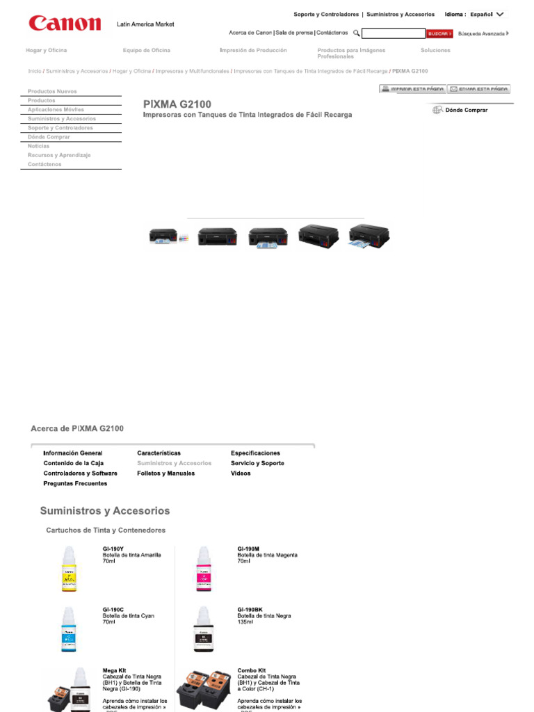 Canon G2100 | PDF